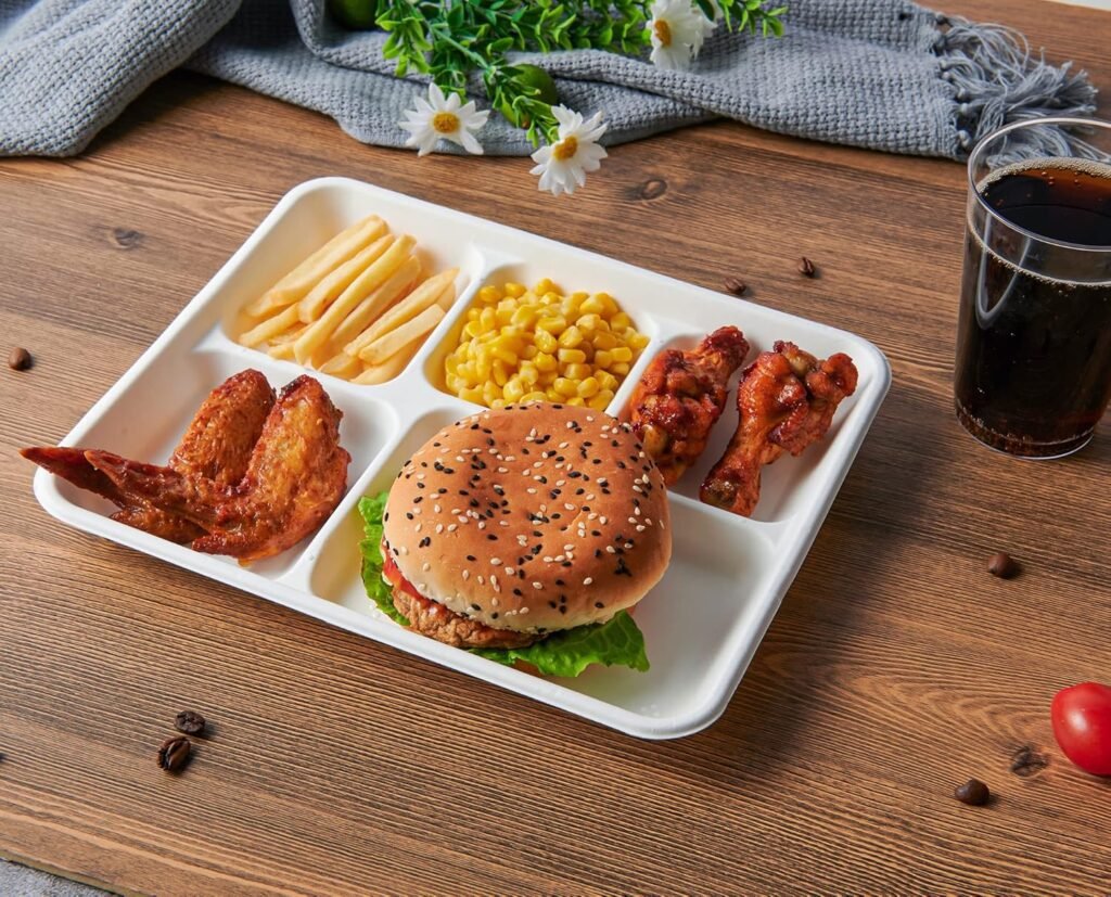 5 CP Meal Tray - Eco-Friendly, Biodegradable Cutlery | TimeToGo