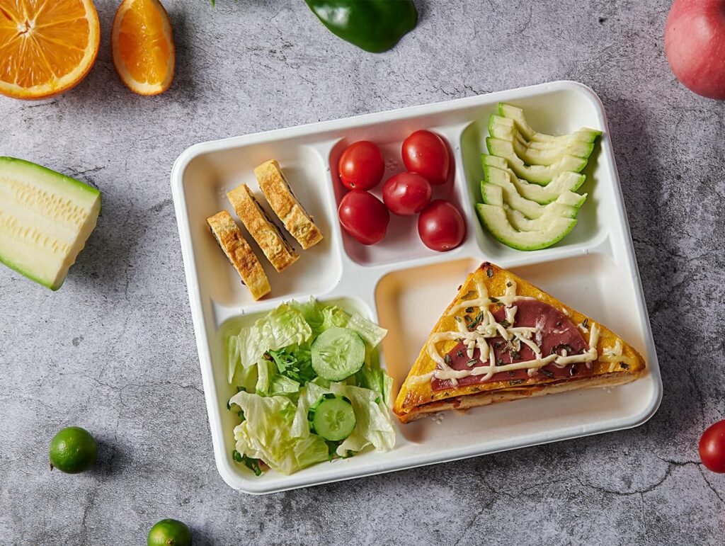 5 CP Meal Tray - Eco-Friendly, Biodegradable Cutlery | TimeToGo